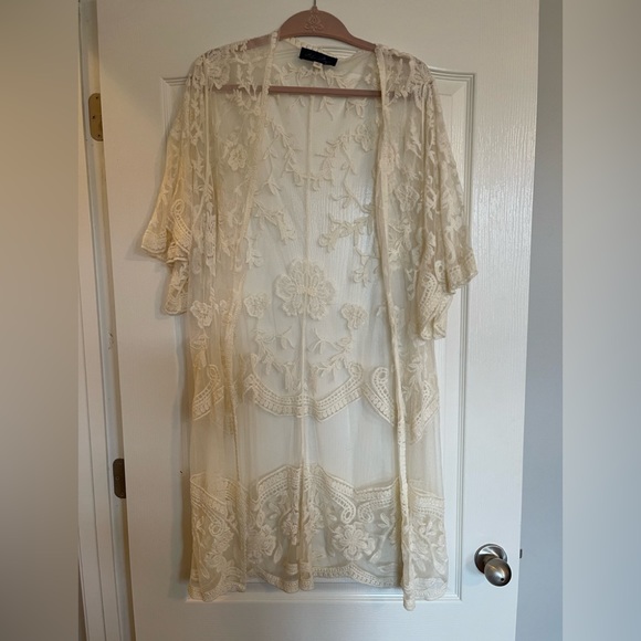Blue Rain | Other | Blue Rain Sheer Lace Shrug | Poshmark